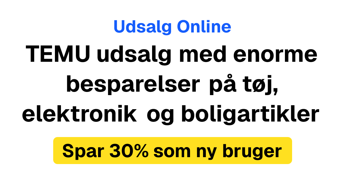 TEMU Tilbud | Spar penge på tusindvis af produkter