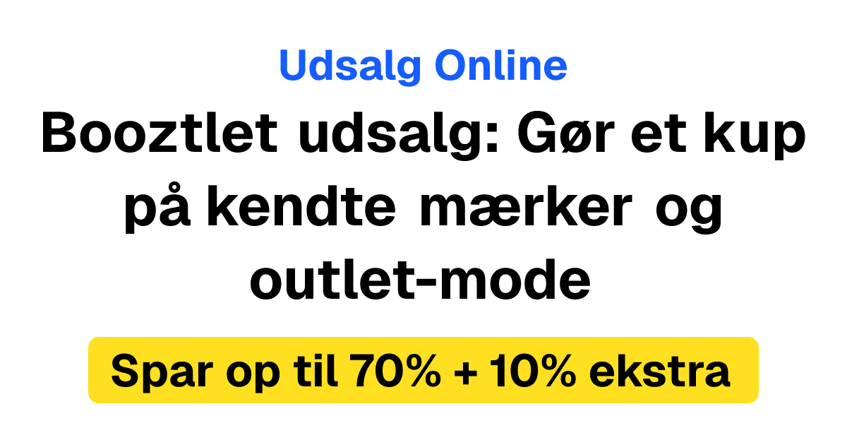 Booztlet tilbud – Outlet mode med op til 70 % rabat online